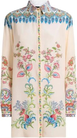 Etro Femme, Robes, Multicolore, Taille: 36 FR Chemise en soie &agrave; fleurs