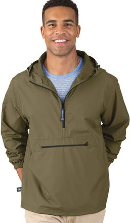 Charles River Apparel Charles River Pack-n-go Wind- und wasserabweisender Pullover (Regul&auml;re/Extragro&szlig;e Gr&ouml;&szlig;en), Oliv/Blatt f&uuml;r Mich (Leaf It to Me), XL