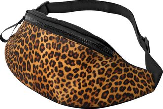 Generic Stylisch H&uuml;fttaschen Leopardenmuster Handytasche Tasche H&uuml;fttaschen Waist Fanny Pack F&uuml;r Wandern Fitness Reisen 14X35Cm