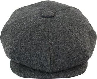 TruClothing Béret Homme Tweed Casquette Style Vendeur de journeaux Blinders Gris foncé XL