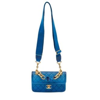 Chanel Sac bandouli&egrave;re vintage en cuir Pre-owned - Femme - Pre-owned - Bleu - Taille: ONE Size
