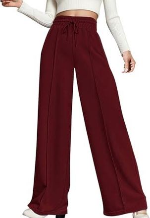 Generic Pantalon Femme Rouge Velours Vert &Eacute;lastique &Eacute;lastiqu&eacute;e D&eacute;tente Bordeaux Blazer Color&eacute; Ethnique Voyager Cr&ecirc;pe Ivoire Palazzo Aux Braguette Faux Retrous