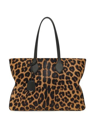 Ferragamo sac cabas à motif animalier - Marron