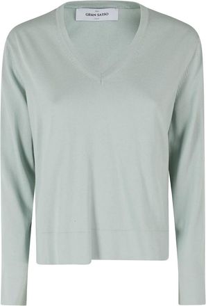 Gran Sasso Femme, Pulls, Vert, Taille: 42 FR Pull ras du cou
