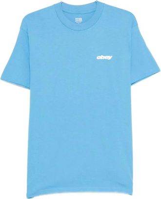 Obey Homme, Tops, Bleu, Taille: S Dice Tee