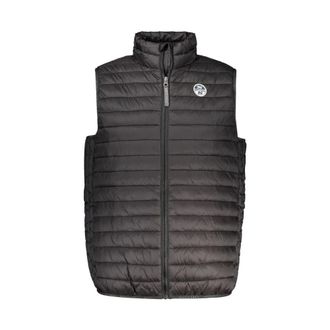 North Sails Schwarze Polyamid-&Auml;rmellose Jacke mit Taschen - - Jackets - Herren - Schwarzk - L