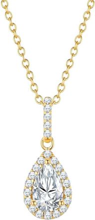 Glanzst&uuml;cke M&uuml;nchen Halskette - Kette mit Anh&auml;nger Sterling Silber gelbgold Zirkon - Gr. unisize - in Gold - f&uuml;r Damen