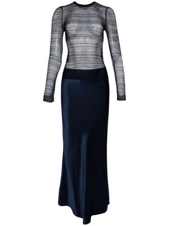 CHRISTOPHER ESBER robe longue Refraction - Bleu