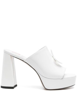 Patou x Bettina Vermillon mules Glossy Anitta 110 mm - Blanc