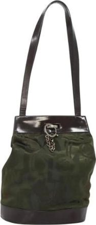 Ferragamo Pre-owned Nylon sacs-main - Femme - Pre-owned - Vert - Taille: ONE Size