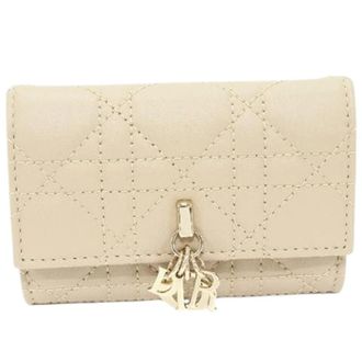 Dior Portefeuille en cuir Pre-owned - Femme - Pre-owned - Beige - Taille: ONE Size