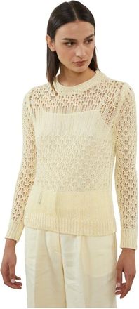 PESERICO Femme, Pulls, Jaune, Taille: 42 FR Tricot &agrave; col rond