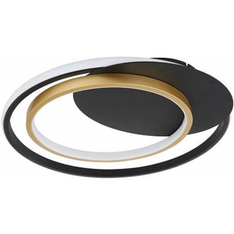 ETC Shop Etc-shop - Plafonnier dimmable salon fonction m&eacute;moire veilleuse moderne t&eacute;l&eacute;commande design lampe plafond m&eacute;tal, circuit cct, 1x led 36W 900Lm blanc