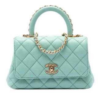 Chanel Sac Coco Handle Pre-owned - Femme - Pre-owned - Bleu - Taille: ONE Size