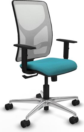Piqueras y Crespo Schreibtischstuhl mit Armlehnen, h&ouml;henverstellbare Lendenwirbelst&uuml;tze. Ausgestattet mit 3 Positionen und Schneideschaum. Mit Rollen von 65 mm Nylon. W