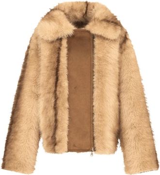 Urban Code Faux Fur Shearling Jacke - - Jackets - Damen - Beige - M