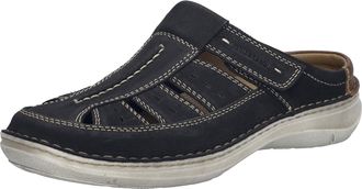 Josef Seibel Herren Kletthalbschuhe New Anvers 76,Weite K (Extra weit),Wechselfußbett,Strassenschuhe,Freizeitschuhe,dunkelblau,40 EU