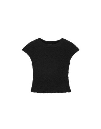 AllSaints Luna - T-shirt effet froiss&eacute; - Noir