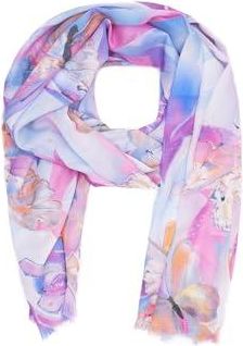 Queen Helena Foulard l&eacute;ger motif doux color&eacute; Foulard d&eacute;contract&eacute; femme SC024-3 (SC024-5 Fuchsia)