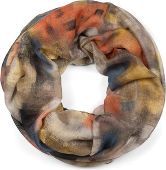 styleBREAKER Schlauchschal Loop Schal mit buntem Pinselstrich Muster