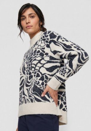 Olsen Strickpullover mit Stehkragen