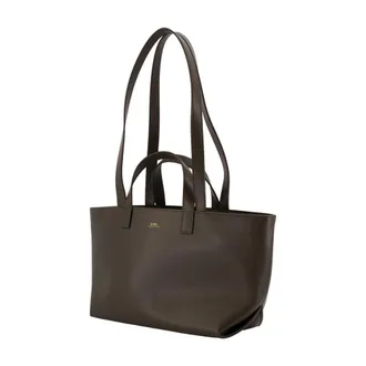A.P.C. Womens Le Drummer Small Shoulder Bag - A.p.c. Leather Khaki Cowhide Shoulder-Hobo-Bags