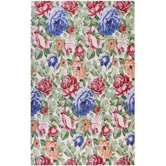 Beliani Teppich FARWAN Bunt 140 x 200 cm Baumwolle