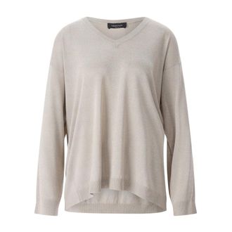 Fabiana Filippi Femme, Pulls, Brun, Taille: 36 FR V-neck Tricots