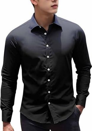 Generic Chemises habill&eacute;es pour homme sans repassage - Chemise d&eacute;contract&eacute;e pour le travail, le bureau, les loisirs, les loisirs, les loisirs, les loisirs, la