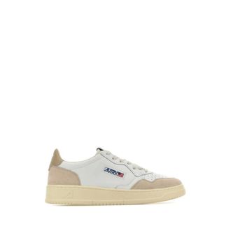 Autry Homme, Chaussures, Beige, Taille: 45 EU Baskets en cuir multicolore Medalist