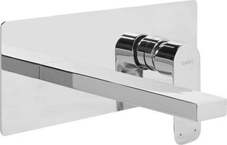 Beliani Beliani - Wandmontierte Waschtischarmatur Silber aus Messing Einhebelmischer Mischbatterie Wandmontage Wandarmatur Waschbecken Badezimmer