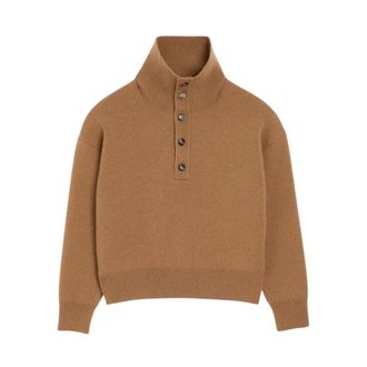 Ami Pullover mit hohem Kragen - - Knitwear - Herren - Beige - S