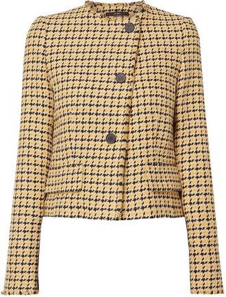 Windsor Blazer aus Tweed mit Pepita-Dessin