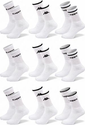 Kappa Chaussettes SPORT CREW - Pack de 9 Paires 1332X9 BLANC