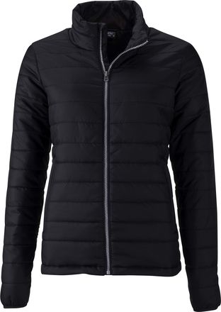 James & Nicholson Damen Steppjacke Jacke Ladies Padded Jacket JN1119, Gr. 38 (Herstellergr&ouml;&szlig;e: L), Schwarz (Black)