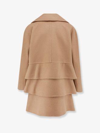 Max Mara Womens Coat Asturie1234 Beige Wool-Cashmere Virgin Wool