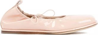 Simone Rocha Pink Powder Patent Calf Leather Heart Toe Lace-Up - Gr. 35 (EU) - in Rosa