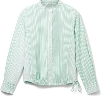 Tom Tailor Damen 1035262 Bluse mit Streifen, 31129 - Green Gradient Stripe, 42