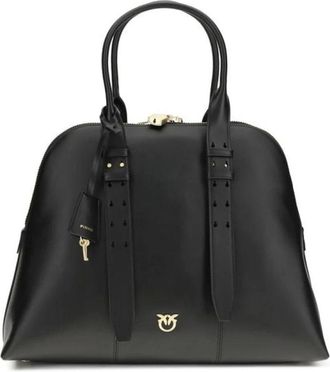 Pinko Pinko, Femme, Sacs, Noir, Taille: ONE Size Escape Bag Maxi Sac Bowling en Cuir