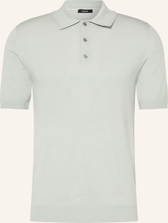 Reiss Reiss Strick-Poloshirt Manor gruen