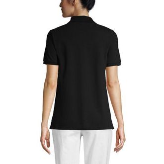 Lands End Piqu&eacute;-Poloshirt, Damen, Gr&ouml;&szlig;e:40-42 regular, Schwarz, Baumwoll-Mischung, by Lands End