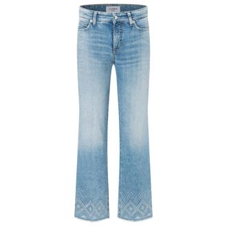 Cambio Francesca Bestickte Jeans - - Jeans - Damen - Blau - XS