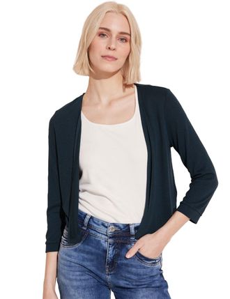 Street One Damen A321348 Leichter Cardigan, Cool Vintage Green, 36 EU