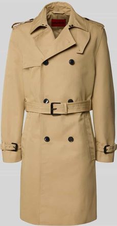 HUGO BOSS Regular Fit Trenchcoat aus Baumwoll-Mix Modell Maluks2631