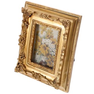 BESPORTBLE Vintage Bilderrahmen f&uuml;r Hoch und Querformat Dekorativer Fotorahmen aus Langlebigem Material Ornament Bilderhalter f&uuml;r Schlafzimmer und Wohnraum