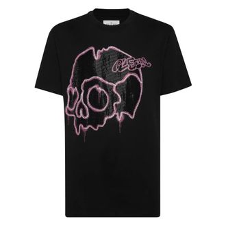 Philipp Plein Homme, Tops, Noir, Taille: 4XL T-Chemises