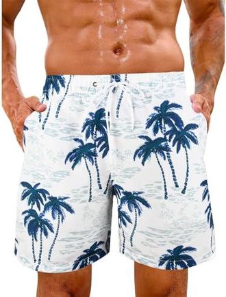 Generic Short de bain d&eacute;t&eacute; pour homme - Paysage d&eacute;t&eacute; insolite - Impression num&eacute;rique avec taille &eacute;lastique - Style d&eacute;contract&eacute; - Tendance - Short de plage - V