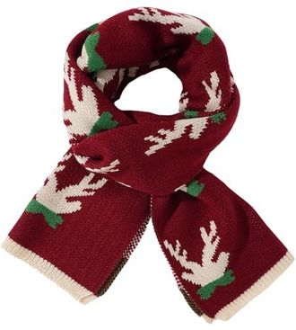 Feoya Echarpe de No&euml;l Tricot&eacute;e Unisexe Hiver Longue Echarpe Chauffe-Cou Douce Arbre &agrave; Rennes Flocons de Neige F&ecirc;tes de No&euml;l Chauffe-Cou pour Femmes Hommes F