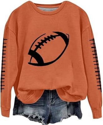 Generic Sweat-shirt pour femme - Imprim&eacute; graphique - Haut surdimensionn&eacute; - Col rond - Manches longues - Automne - Hiver - D&eacute;contract&eacute; - Confortable - Tendance