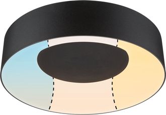 Paulmann 71096 LED Deckenleuchte Casca IP44 White Switch 2300lm 230V 18W Schwarz rund dimmbar Metall, Kunststoff 3000 K